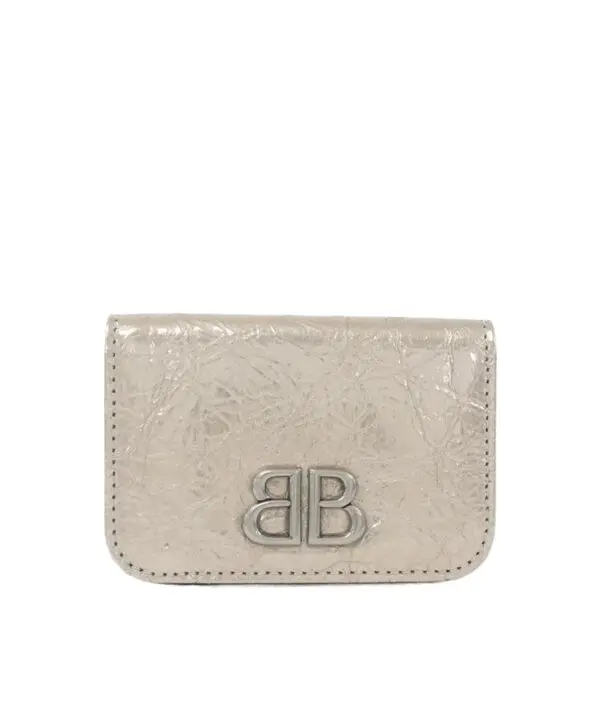 Balenciaga Logo Wallet - Nude