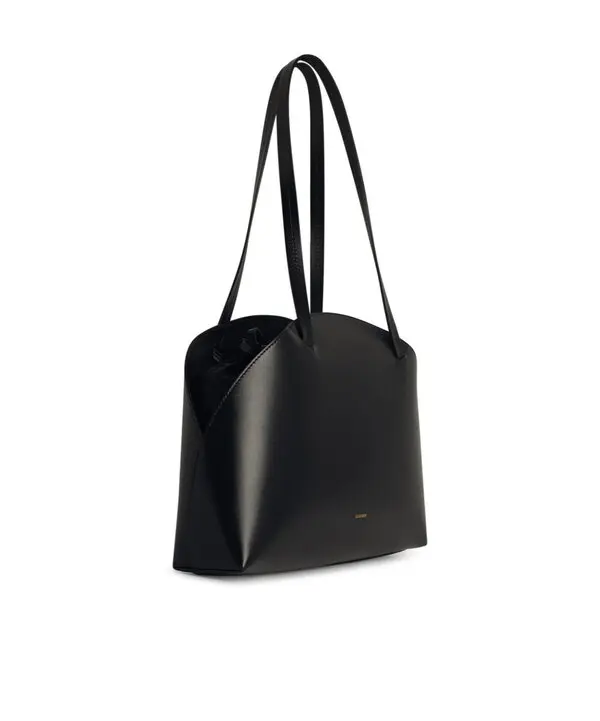 JIL SANDER Logo Printed Tote Bag - Black