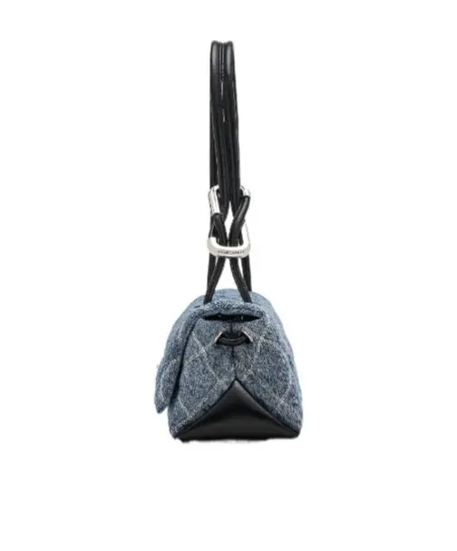 Marc Jacobs Quilted Denim Mini Dual Shoulder Bag - Gray