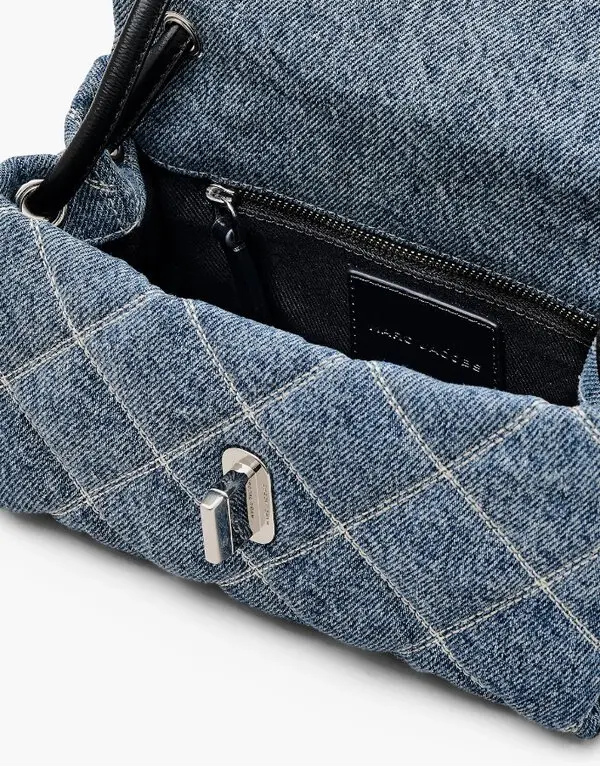 Marc Jacobs Quilted Denim Mini Dual Shoulder Bag - Gray