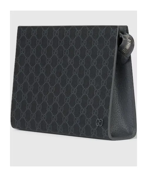 Gucci Gg Monogram Wristlet Clutch Bag