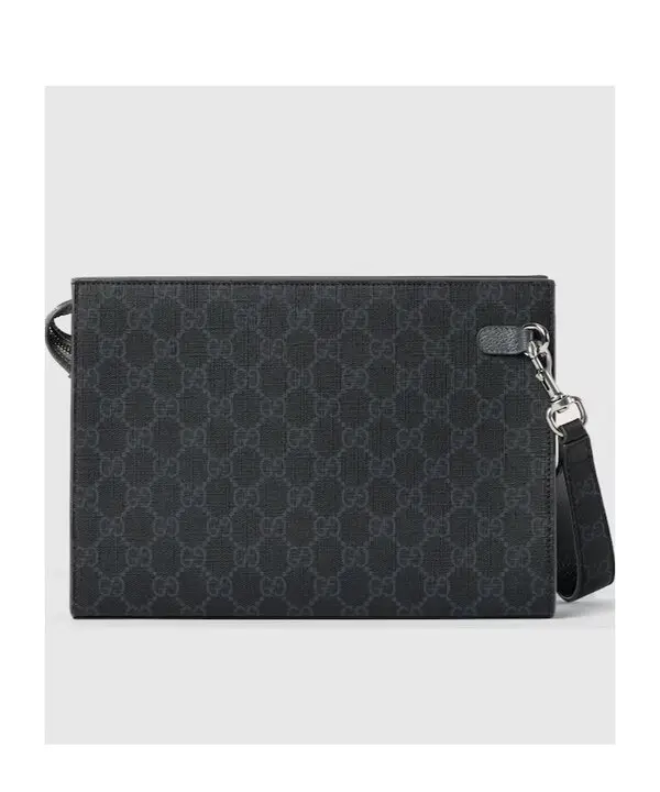 Gucci Gg Monogram Wristlet Clutch Bag