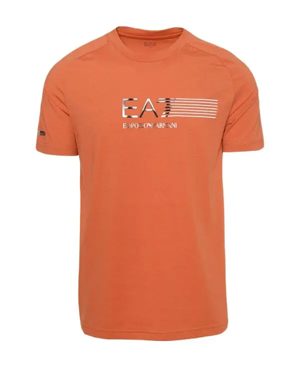 EA7 Line Logo Shoulder Collar T-shirt