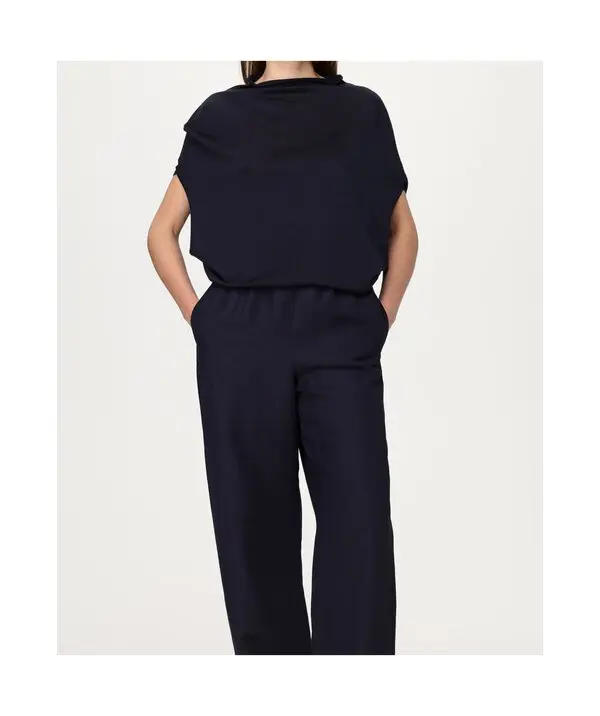 Fabiana Filippi Short-sleeved Roll Neck Knitted Top - Black