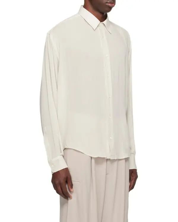 AMI Paris Long-sleeved Buttoned Shirt - White