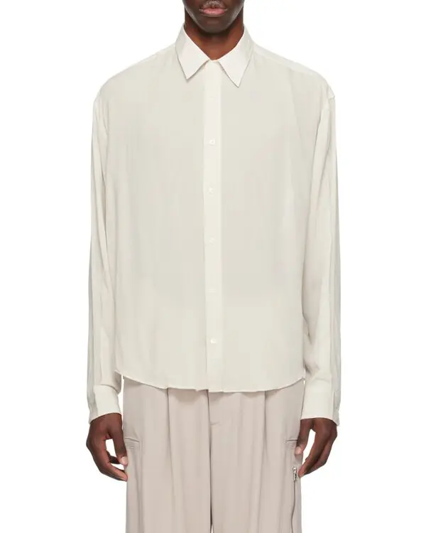 AMI Paris Long-sleeved Buttoned Shirt - White