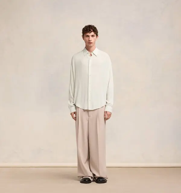 AMI Paris Long-sleeved Buttoned Shirt - White