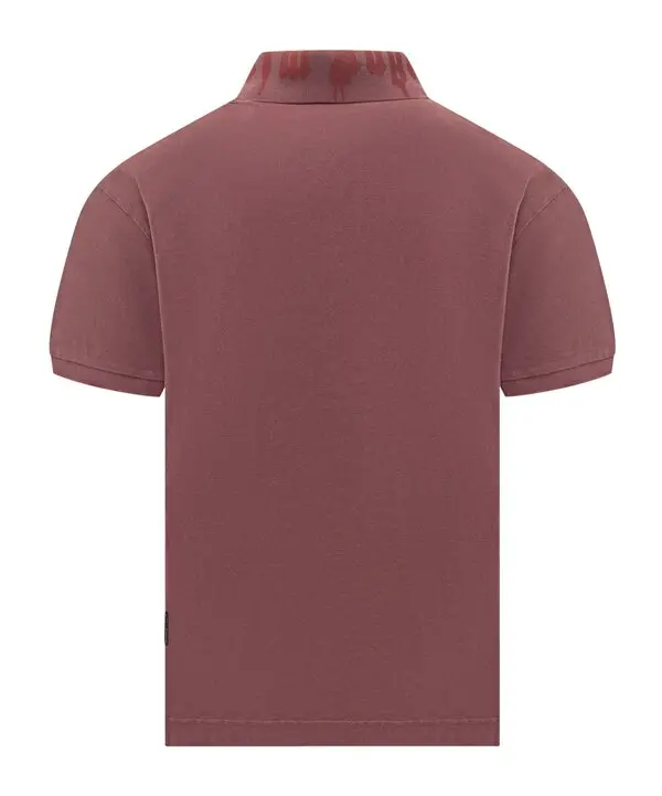 Palm Angels Logo Detailed Short-sleeved Polo Shirt - Red