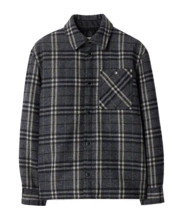Burberry Checked Press-stud Shirt - Indigo