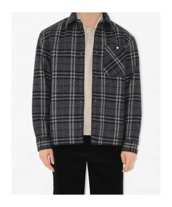 Burberry Checked Press-stud Shirt - Indigo