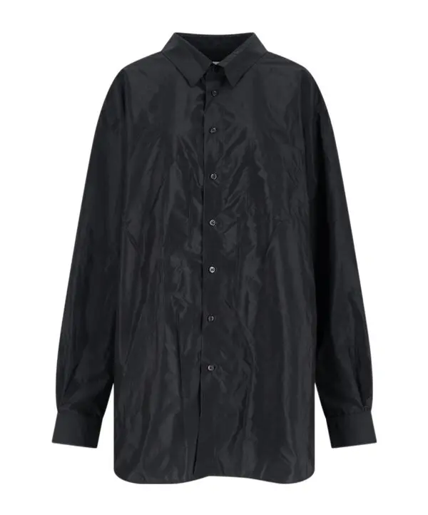 MAISON MARGIELA Long Sleeve Shirt With Lapel Collar - Black