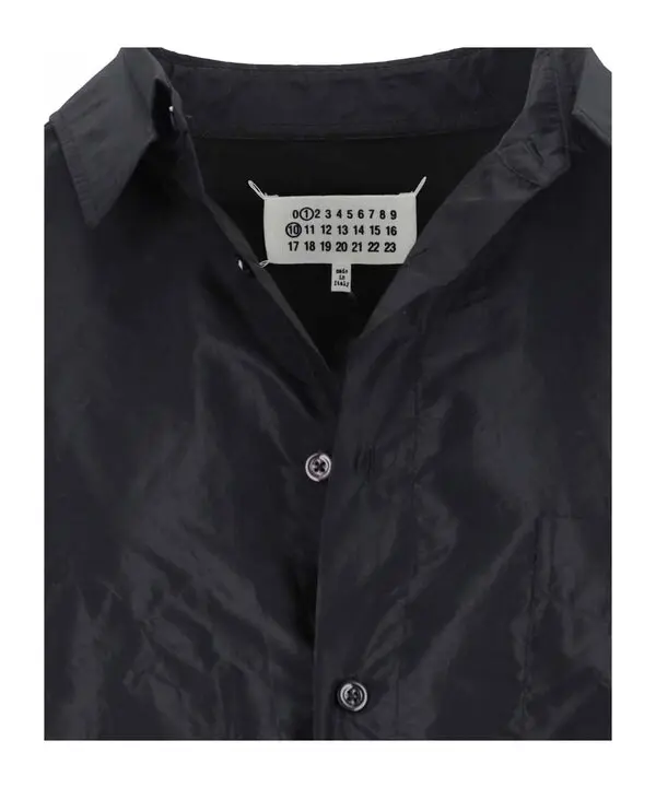 MAISON MARGIELA Long Sleeve Shirt With Lapel Collar - Black