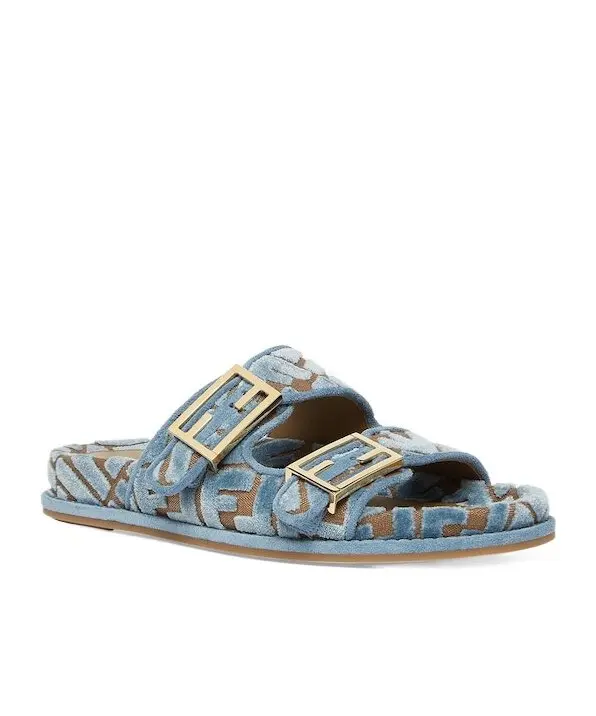 Fendi Ff Jacquard Slip-on Slides