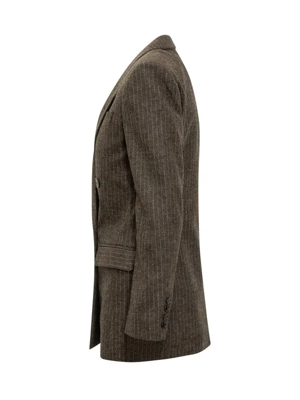 Isabel Marant Étoile Double-breasted Tailored Blazer With Vertical Stripes