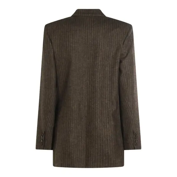 Isabel Marant Étoile Double-breasted Tailored Blazer With Vertical Stripes