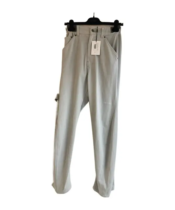 We11Done Casual Pants With Twisted Seam And Hammer Loop - Gray