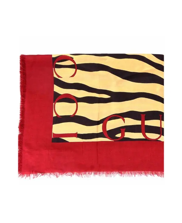 Gucci Tiger Print Scarf