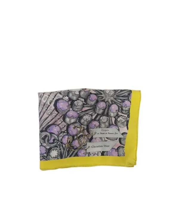 Dior Pattern Silk Scarf - Gray