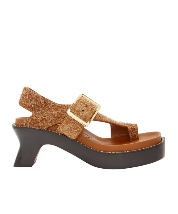 Loewe Ease Heeled Sandals - Brown