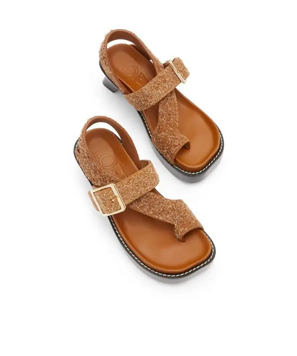 Loewe Ease Heeled Sandals - Brown