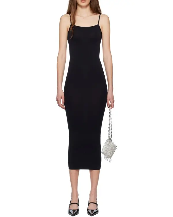 Wolford Sleeveless Spaghetti Strap Slim-fit Midi Dress