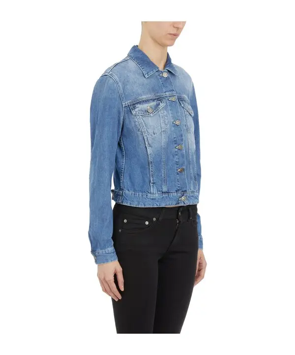 DONDUP Long-sleeved Denim Jacket - Blue