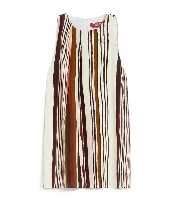 Max Mara Striped Sleeveless Blouse - Brick Red