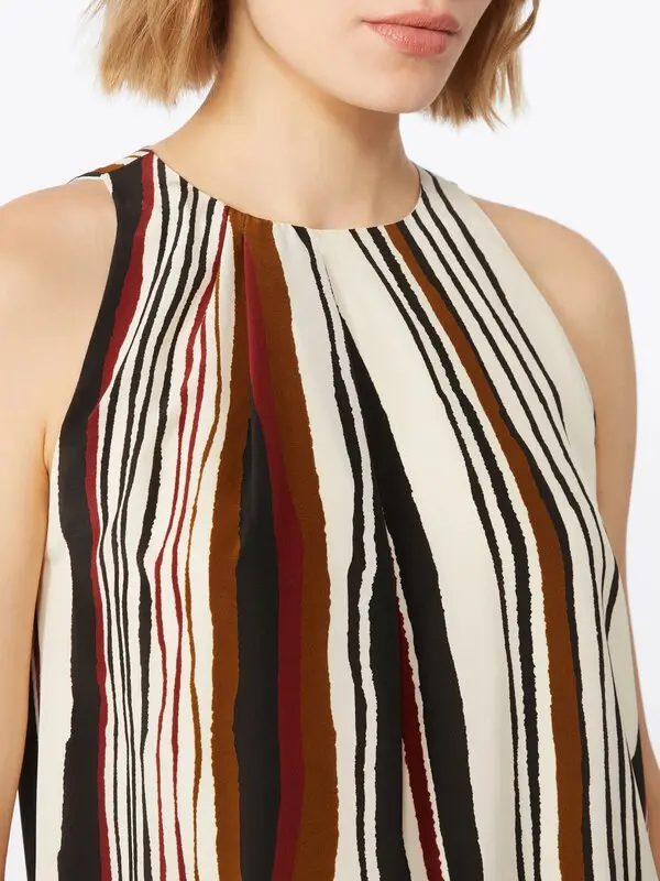 Max Mara Striped Sleeveless Blouse