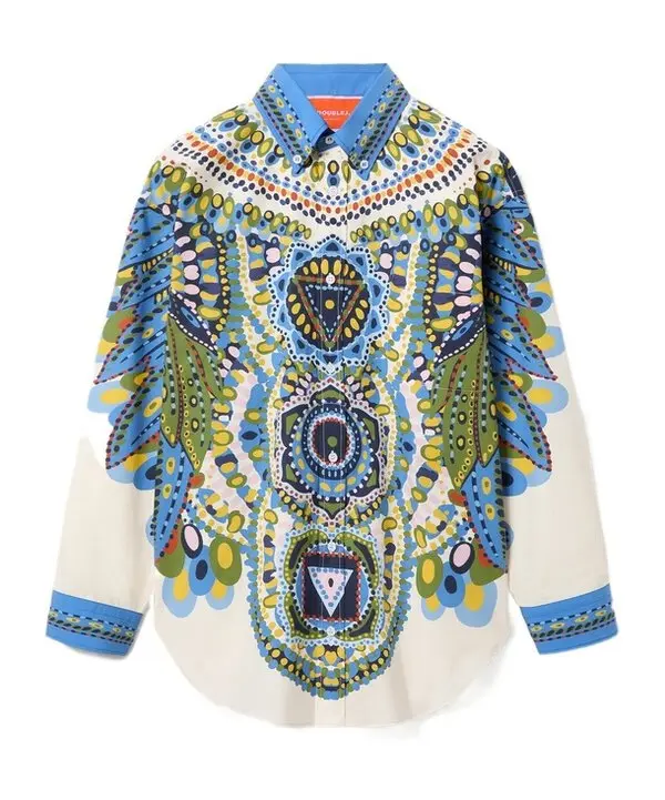 La DoubleJ Graphic Print Long Sleeve Shirt - Multicolor