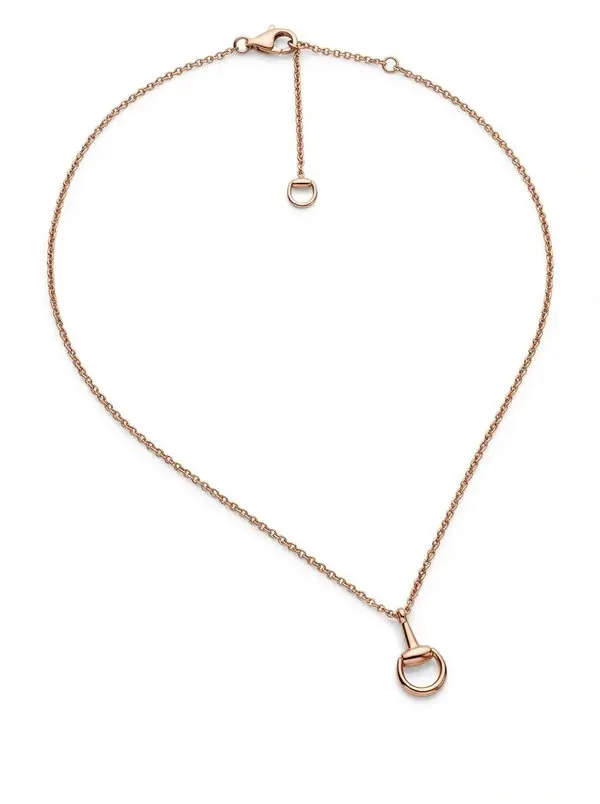 Gucci Horsebit Diamond Pendant Necklace In 18k - Rose Gold