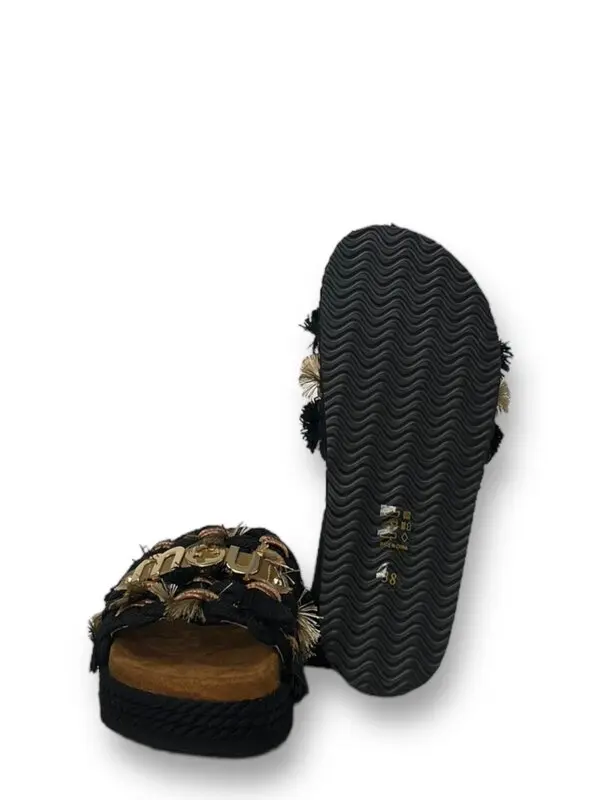 Mou Monoband Rope Fringed Sandals