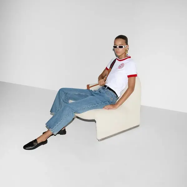 Gucci Low Rise Cropped Five-pocket Denim Pants
