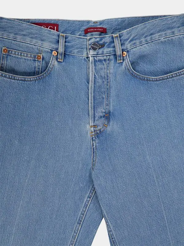 Gucci Low Rise Cropped Five-pocket Denim Pants