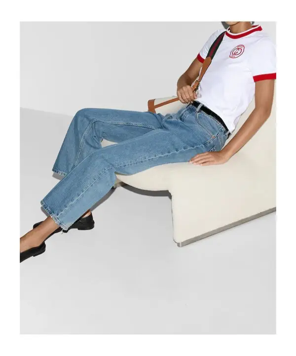 Gucci Low Rise Cropped Five-pocket Denim Pants