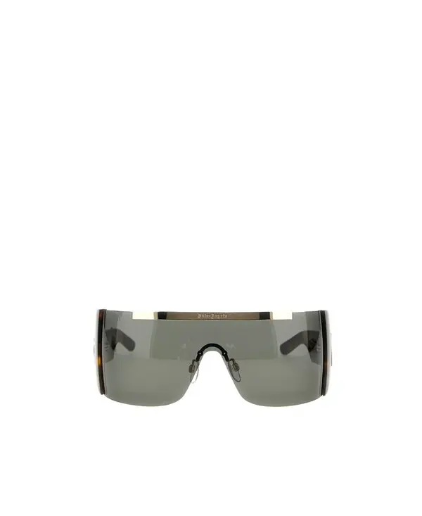 Palm Angels Tortoiseshell Effect Shield Sunglasses - Gray
