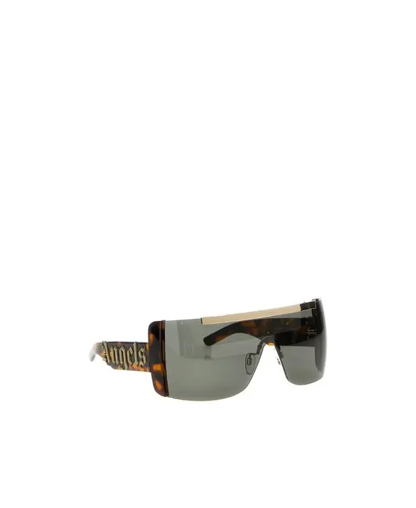 Palm Angels Tortoiseshell Effect Shield Sunglasses