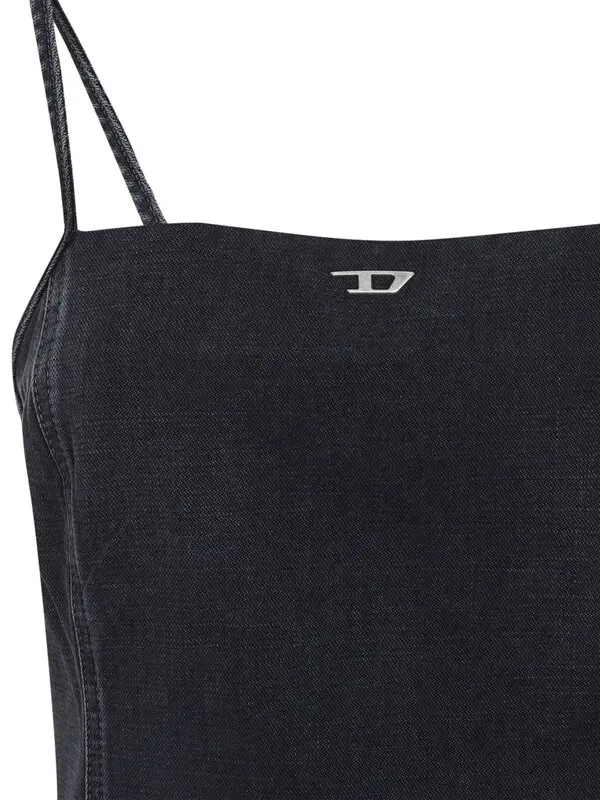 DIESEL® Denim Jumpsuit With Adjustable Straps And Belt Loops