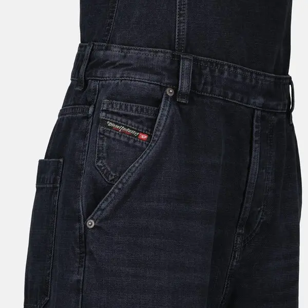 DIESEL® Denim Jumpsuit With Adjustable Straps And Belt Loops