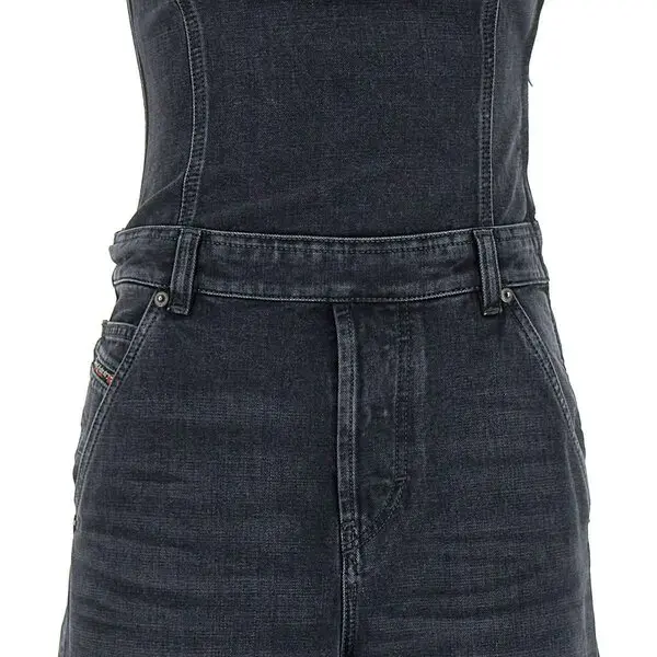 DIESEL® Denim Jumpsuit With Adjustable Straps And Belt Loops
