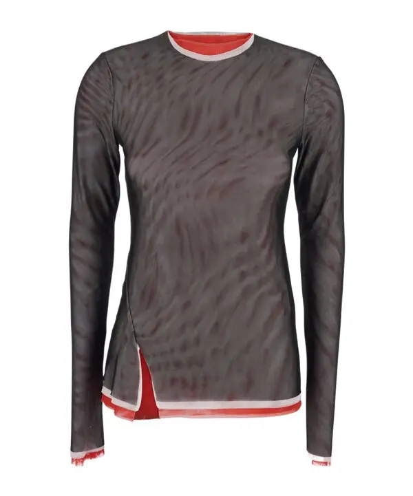MSGM Crewneck Layered Blouse