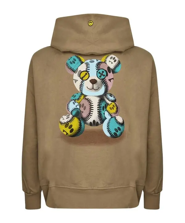 BARROW Bear Printed Hoodie - Brown