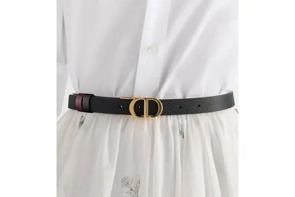 Dior 30 Montaigne Reversible Belt - Black