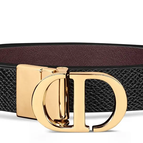 Dior 30 Montaigne Reversible Belt - Black
