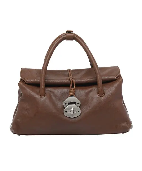 ZANELLATO Small Dotta Turn-lock Top Handle Bag - Brown