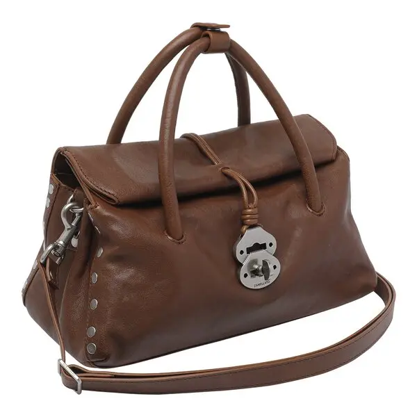 ZANELLATO Small Dotta Turn-lock Top Handle Bag - Brown