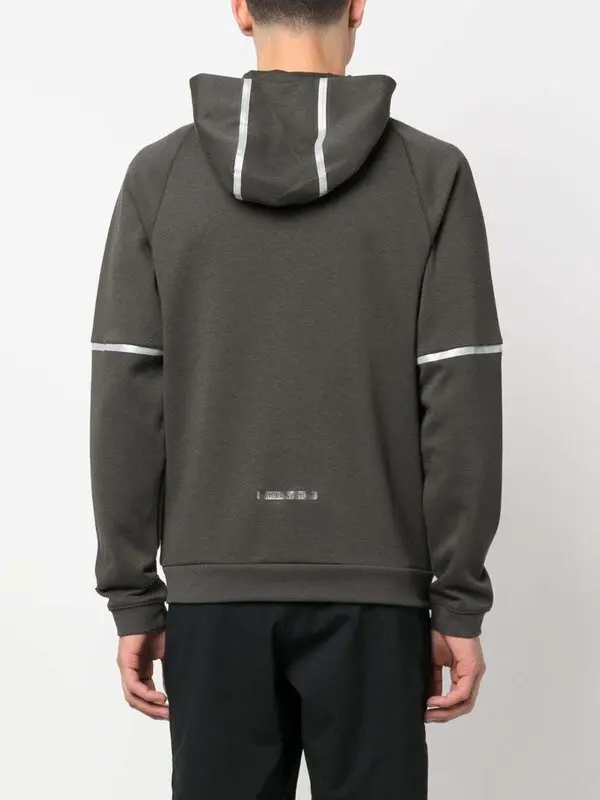 EA7 Logo-print Zip-up Hoodie