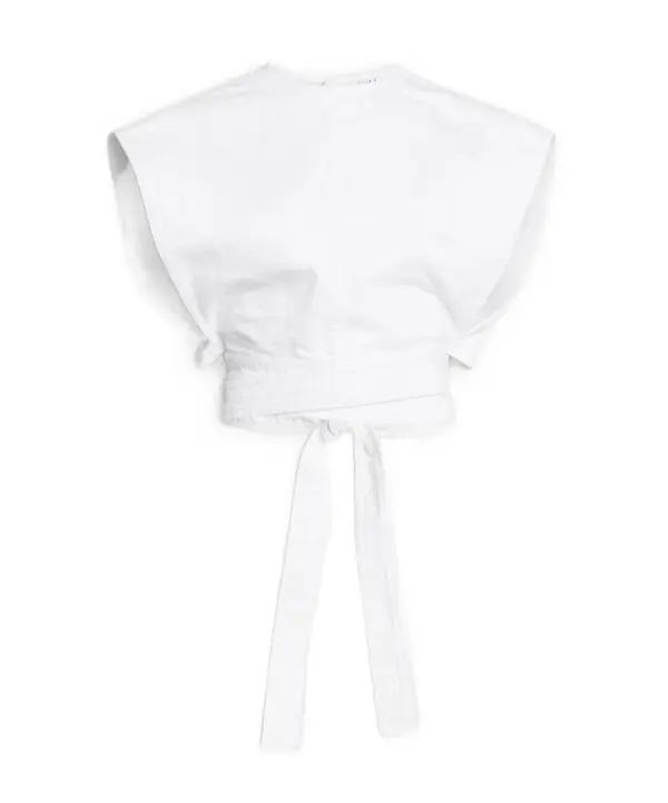 Alaïa Belted Sleeveless Crewneck Top - Bright White