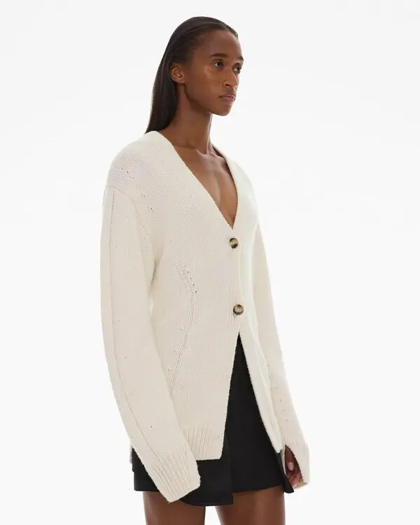 Helmut Lang V-neck Button-up Cardigan - Nude