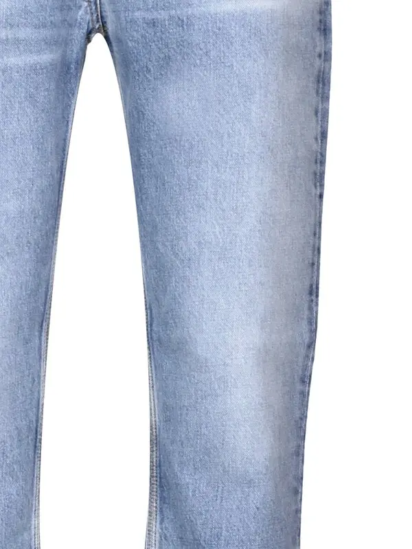 Givenchy 4g Plaque Straight-leg Jeans - Light Blue