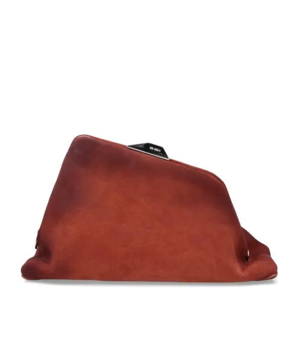 Attico Logo Detailed Clutch Bag - Red